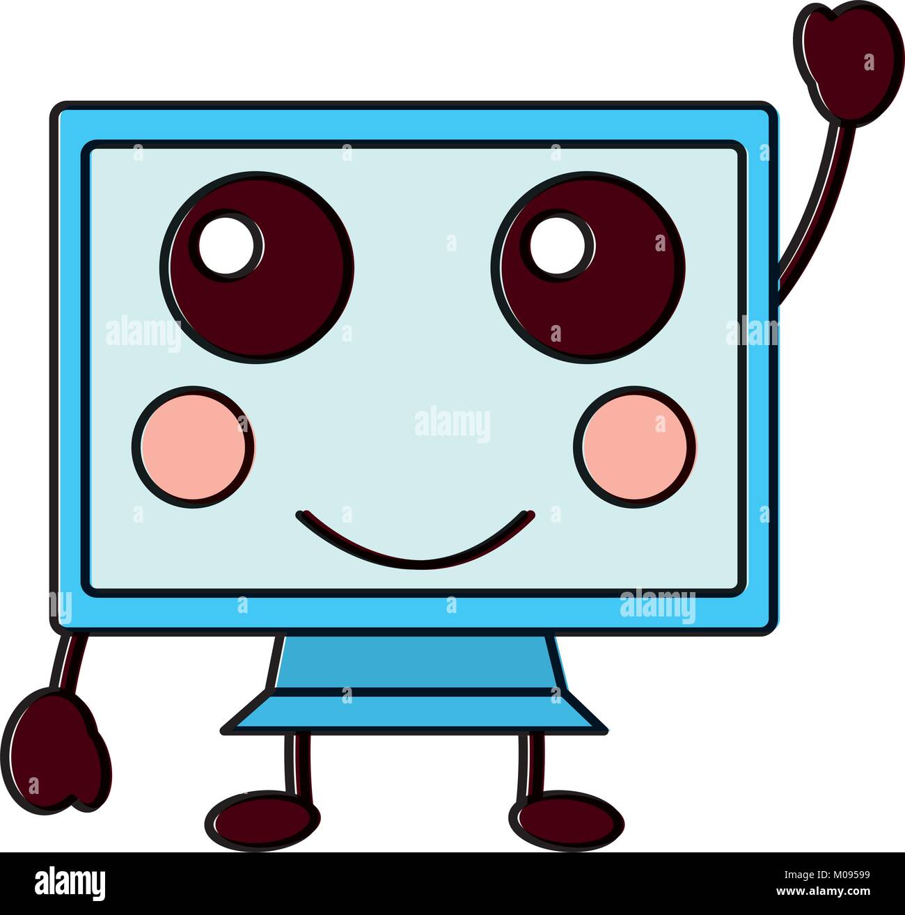 kawaii cute funny screen monitor Stock Vector Image & Art - Alamy