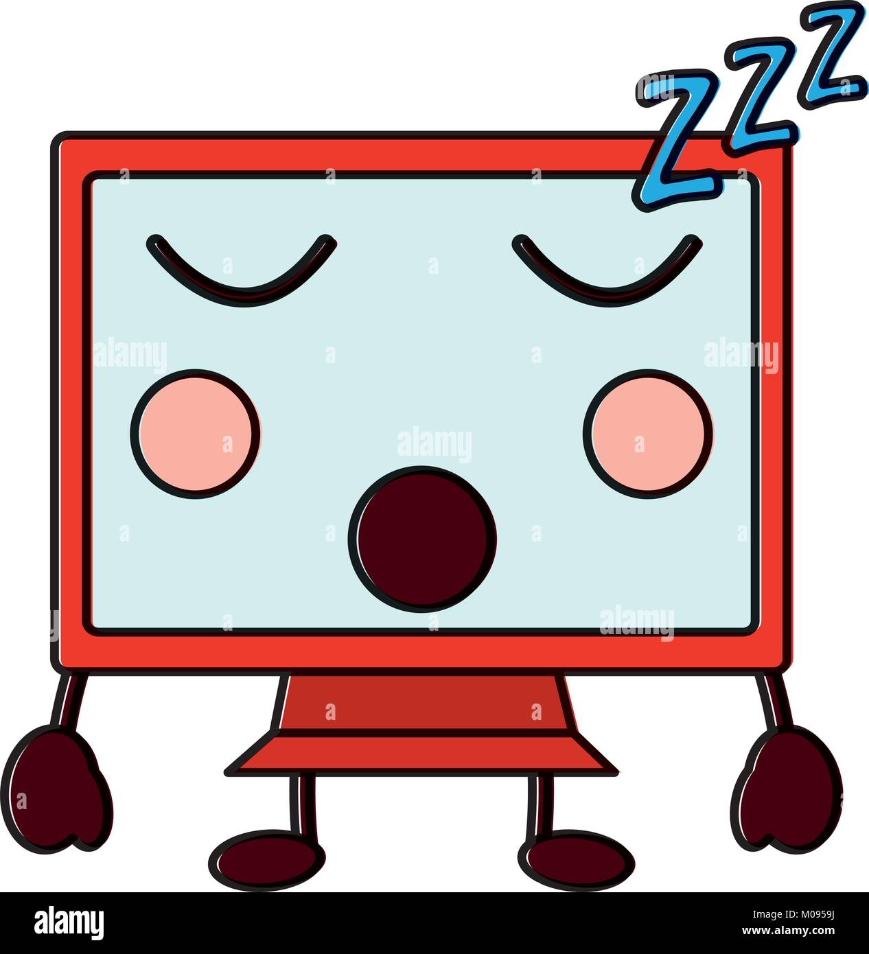 kawaii cute funny screen monitor Stock Vector Image & Art - Alamy