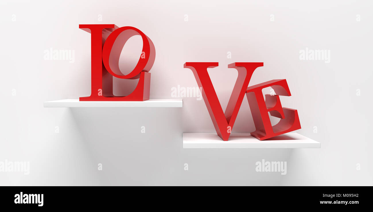 LOVE - 3D Rendering Stock Photo - Alamy