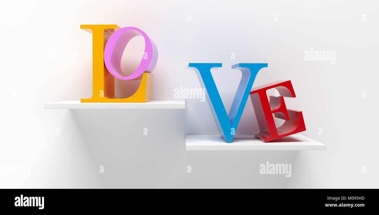 LOVE - 3D Rendering Stock Photo - Alamy
