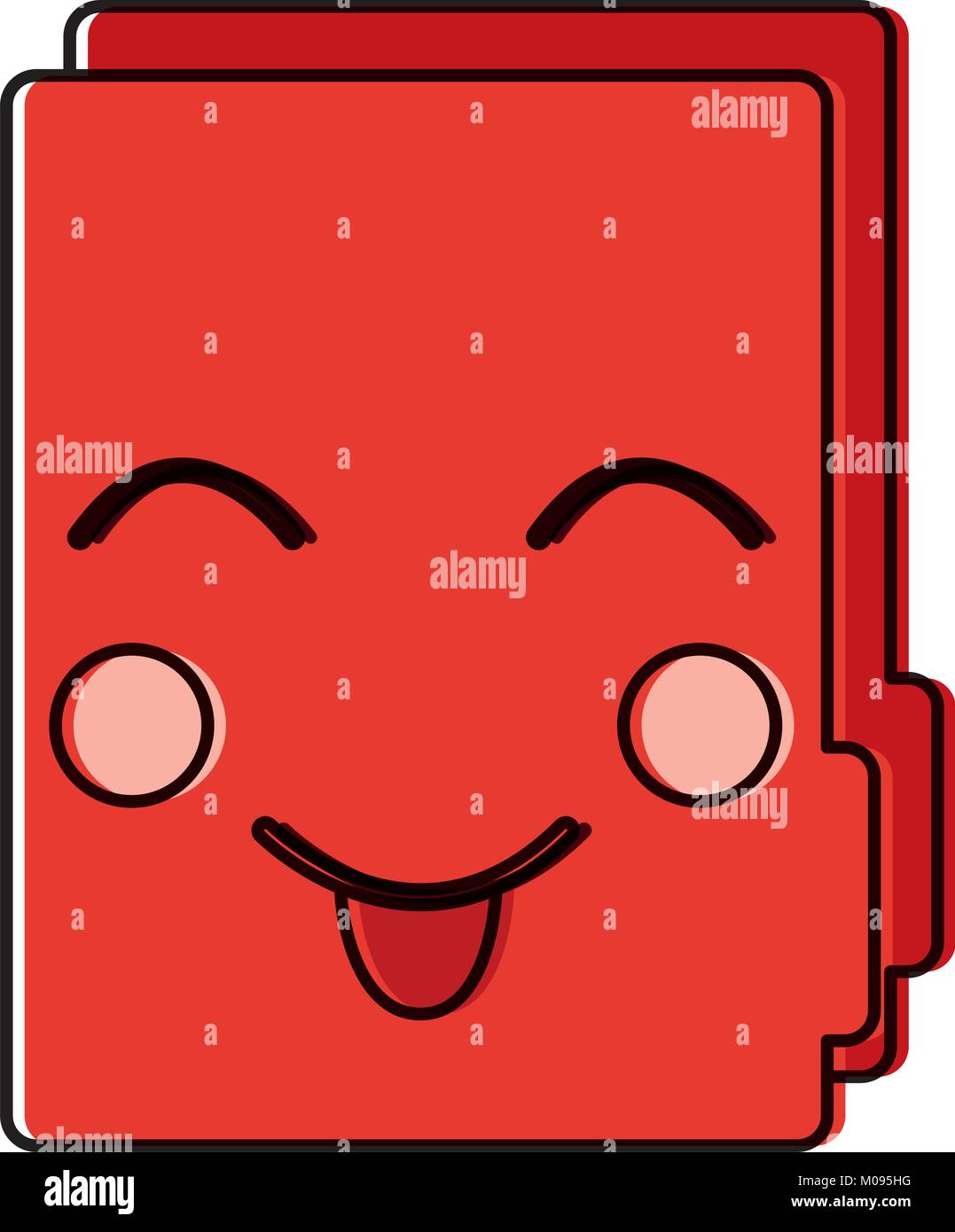 happy file folder kawaii icon image Stock Vector Image & Art - Alamy