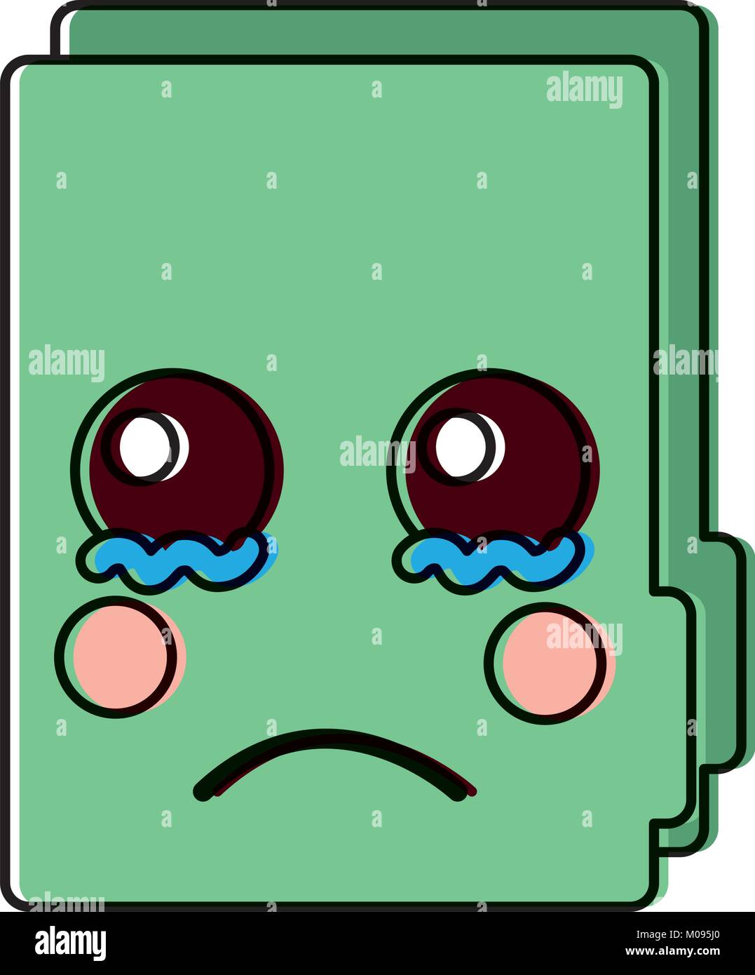 sad file folder kawaii icon image Stock Vector Image & Art - Alamy