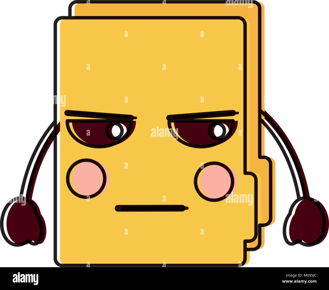 angry file folder kawaii icon image Stock Vector Image & Art - Alamy