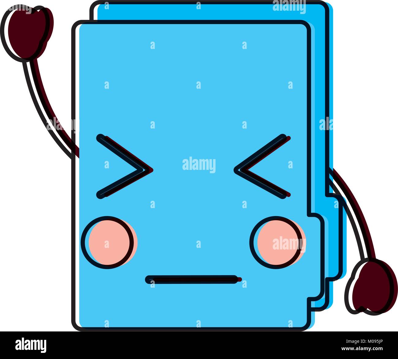 angry file folder kawaii icon image Stock Vector Image & Art - Alamy