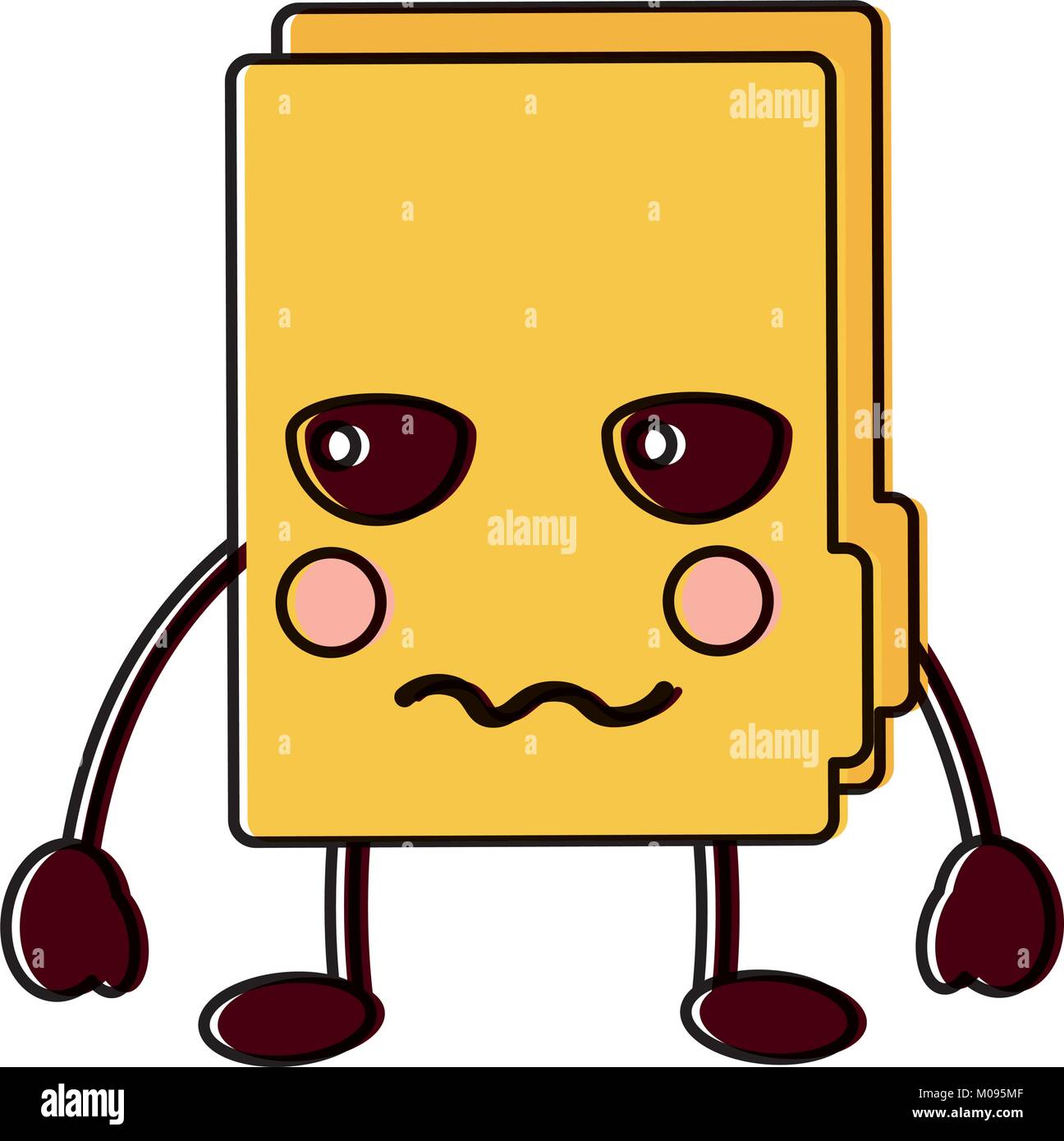 angry file folder kawaii icon image Stock Vector Image & Art - Alamy