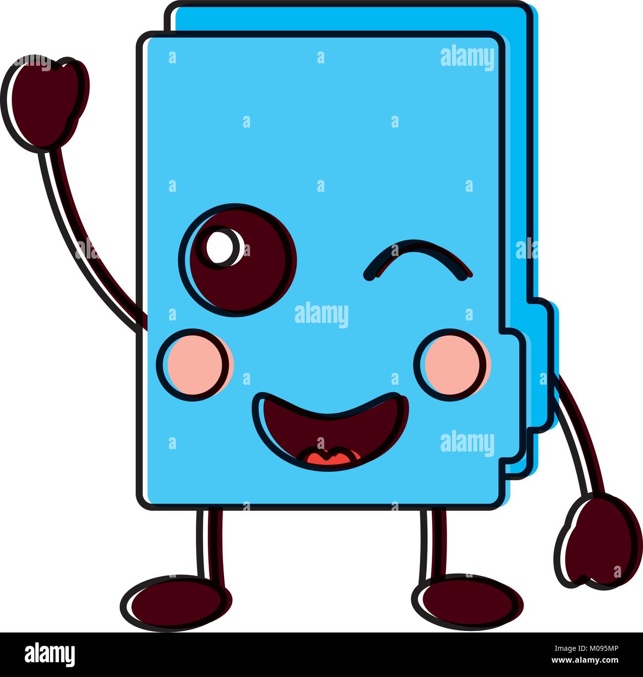 happy file folder kawaii icon image Stock Vector Image & Art - Alamy