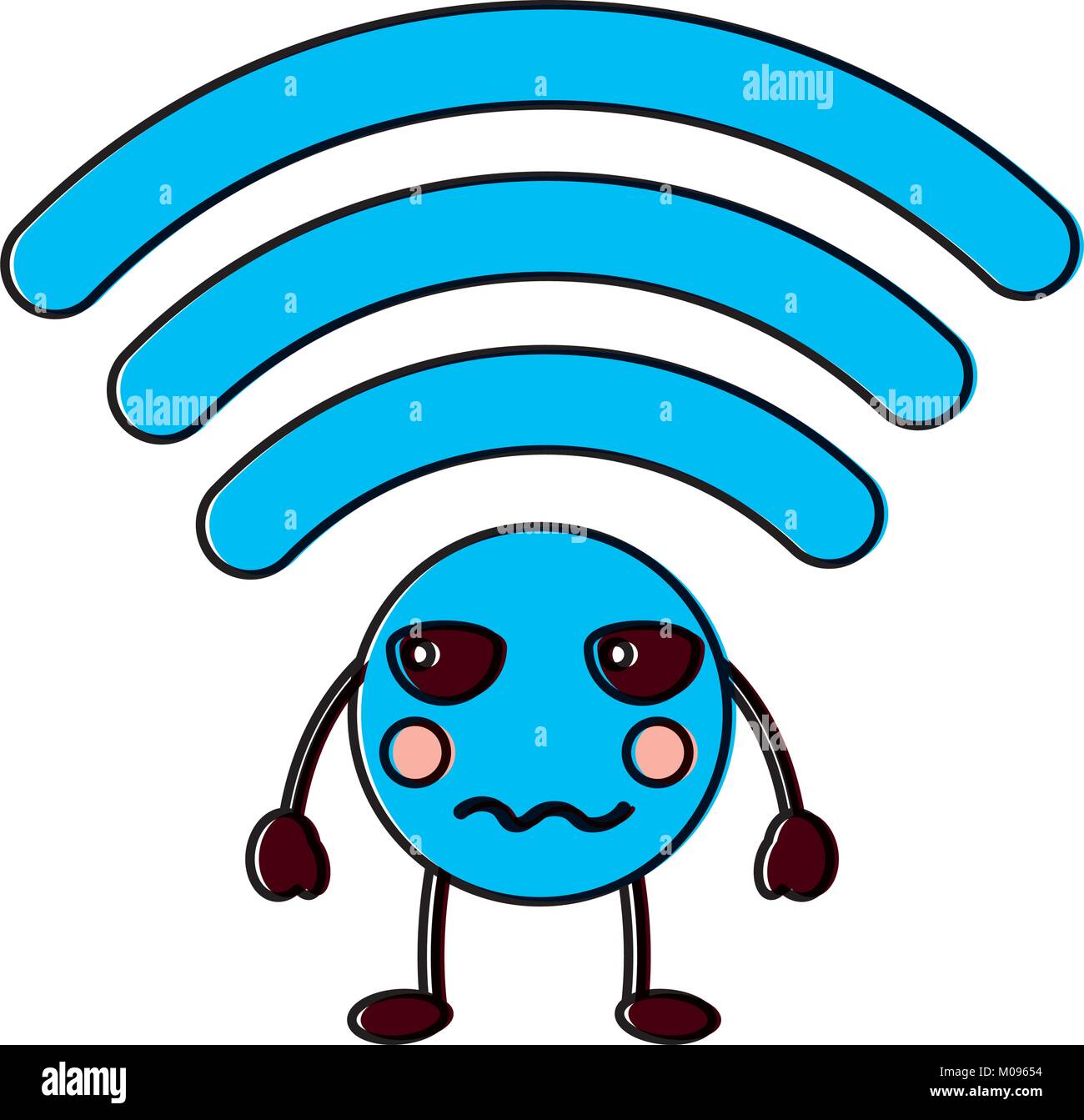 Internet connection computer angry Stock Vector Images - Alamy