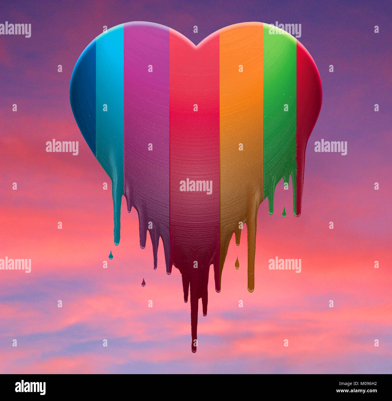 Heart rainbow hi-res stock photography and images - Alamy