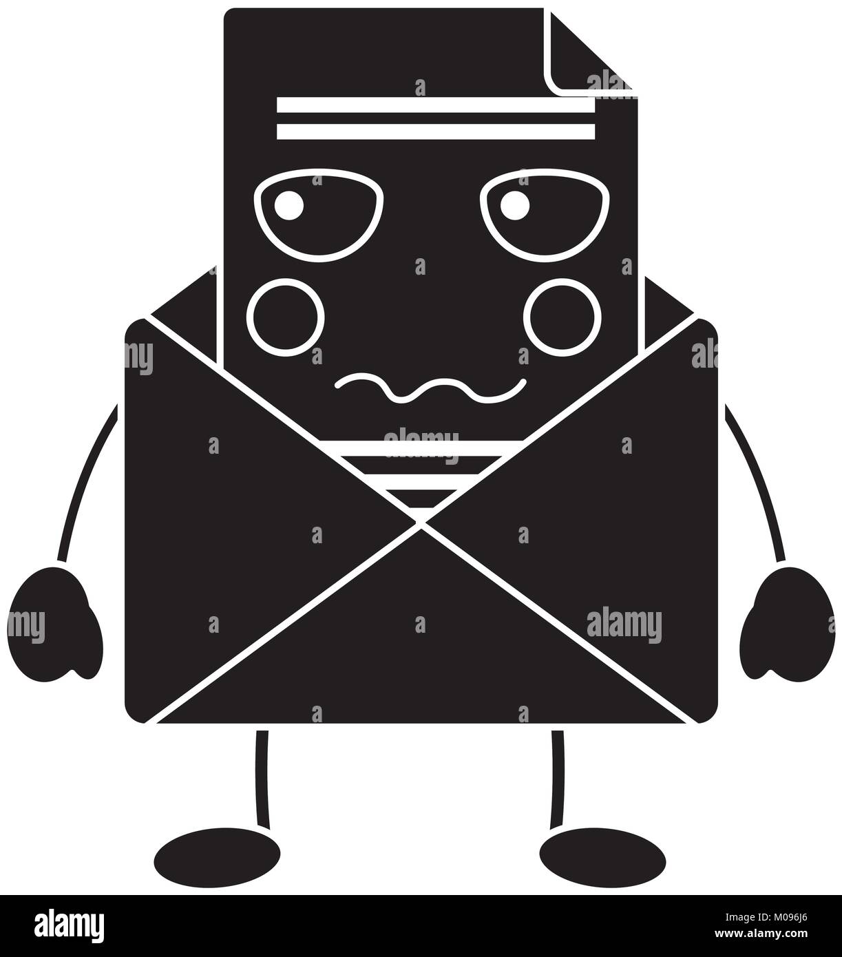 angry message envelope kawaii icon image Stock Vector Image & Art - Alamy