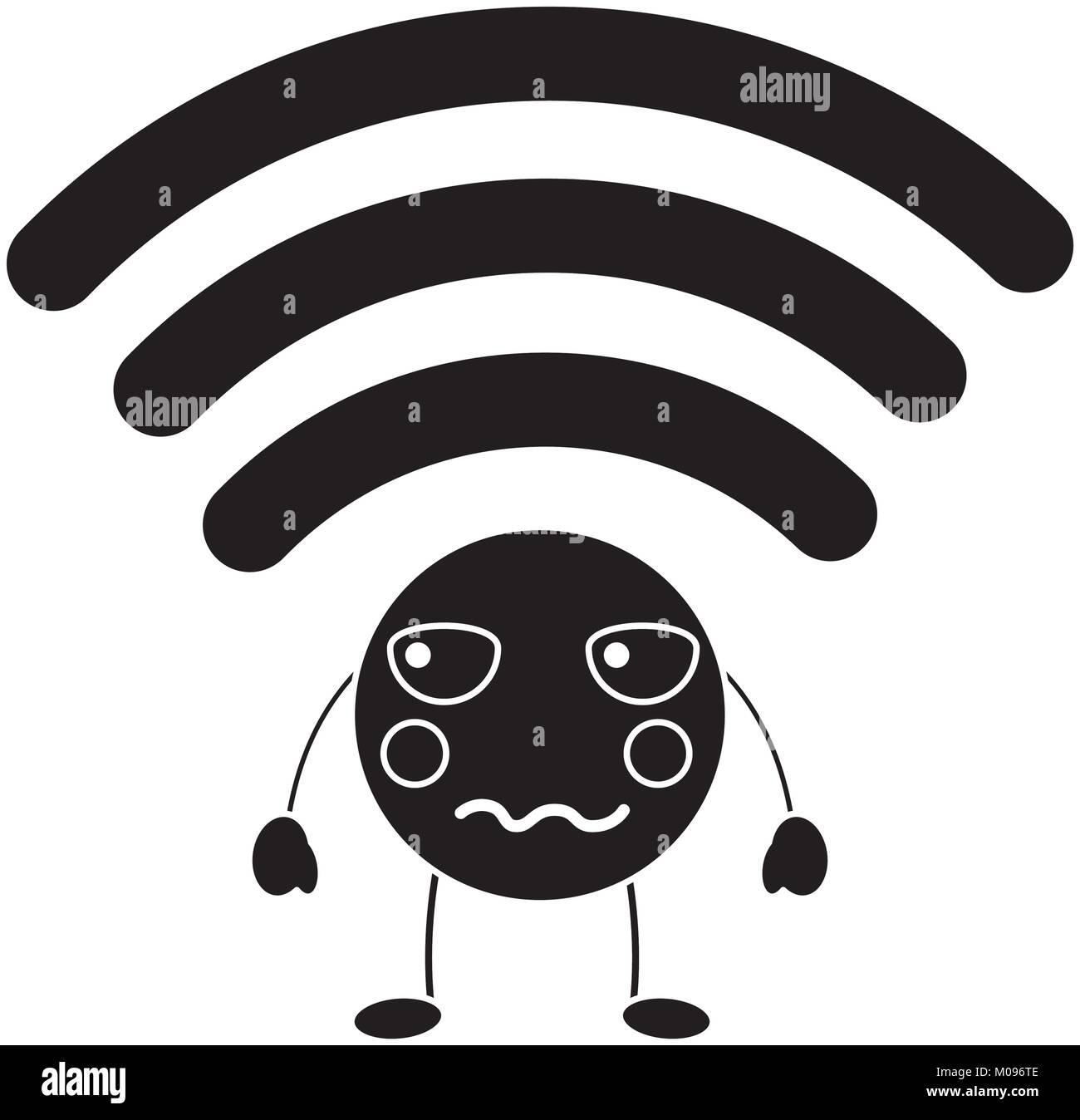 angry wifi kawaii icon image Stock Vector Image & Art - Alamy