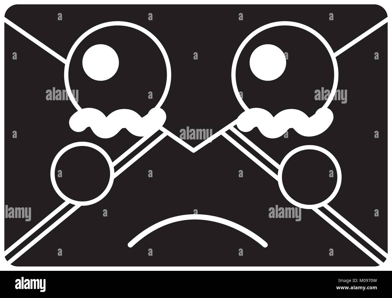 sad message envelope kawaii icon image Stock Vector Image & Art - Alamy