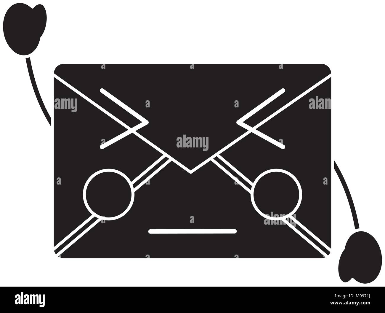 angry message envelope kawaii icon image Stock Vector Image & Art - Alamy