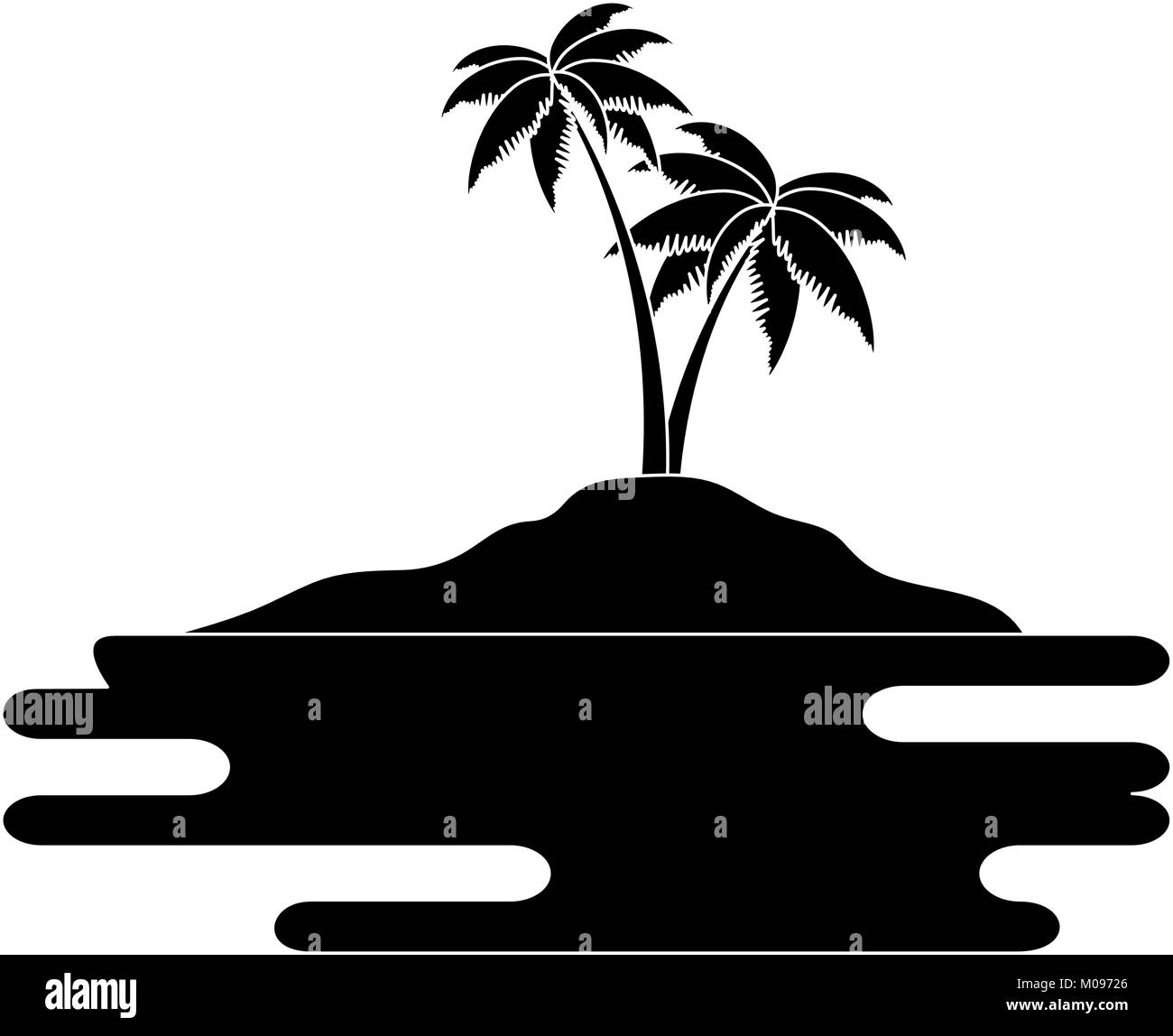 beach landscape scene with sea vector illustration design Stock Vector ...