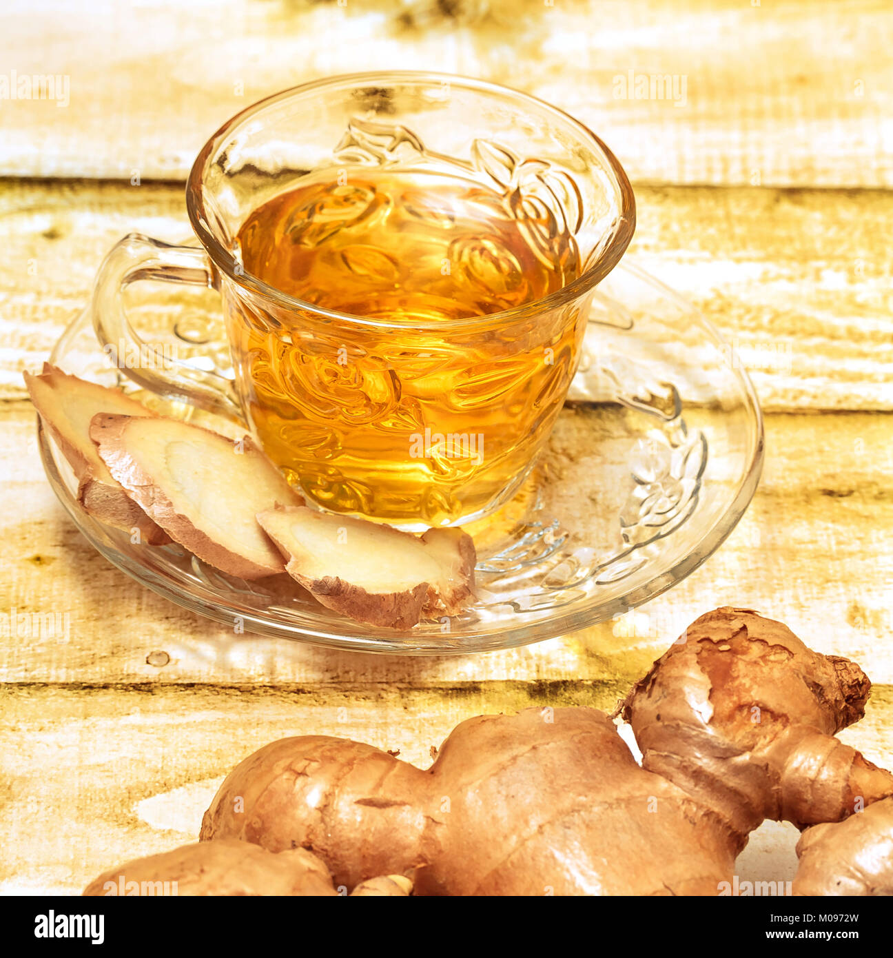 Refreshing Ginger Tea Representing Drinks Organics And Refreshed Stock ...