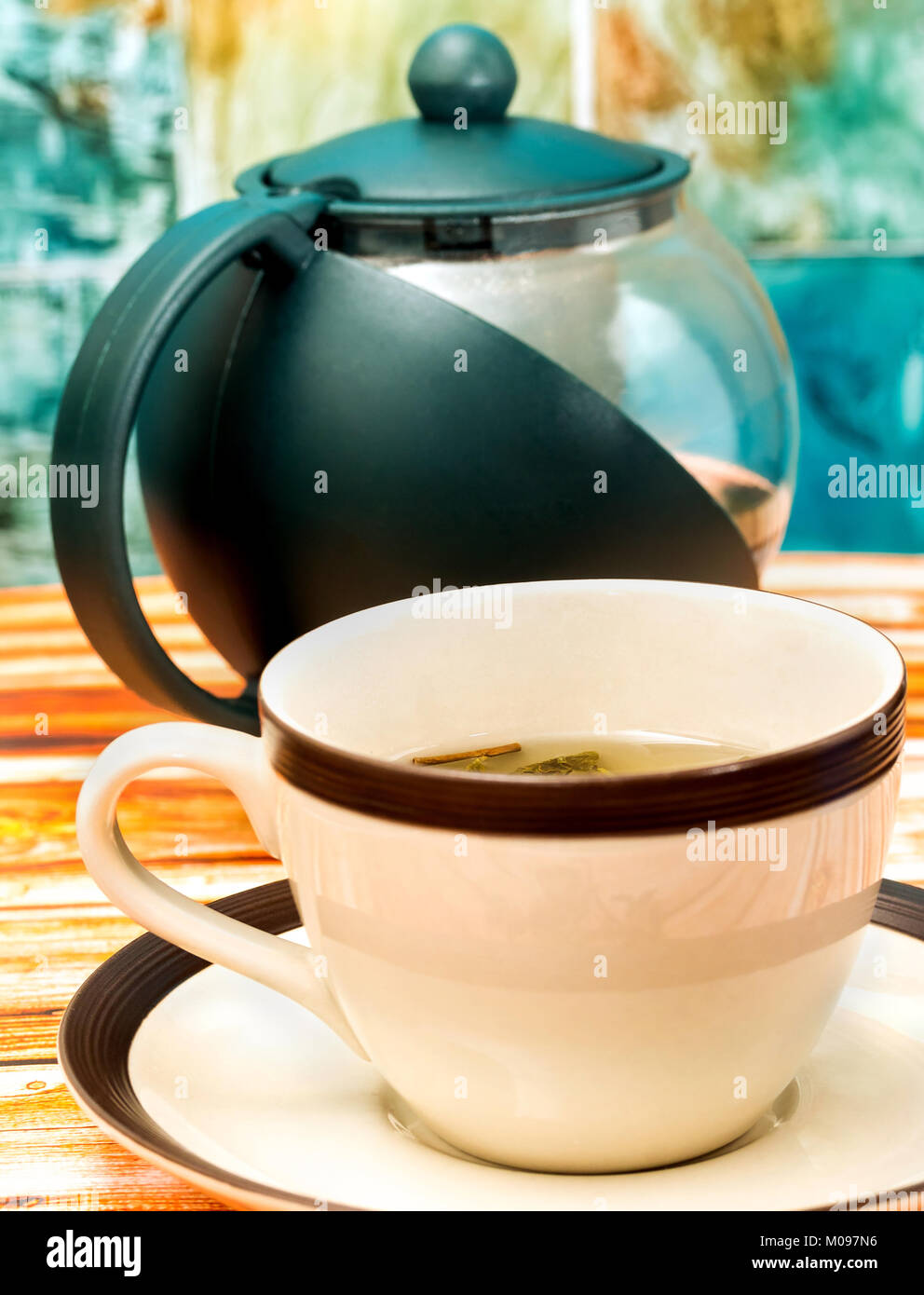 Cup Of Tea Indicating Teas Beverages And Refreshments Stock Photo - Alamy