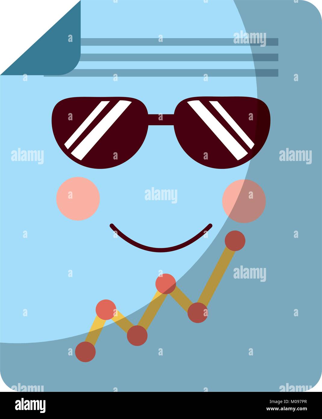 graph chart kawaii icon image Stock Vector Image & Art - Alamy