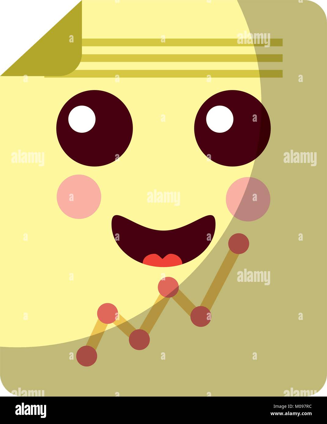 graph chart kawaii icon image Stock Vector Image & Art - Alamy