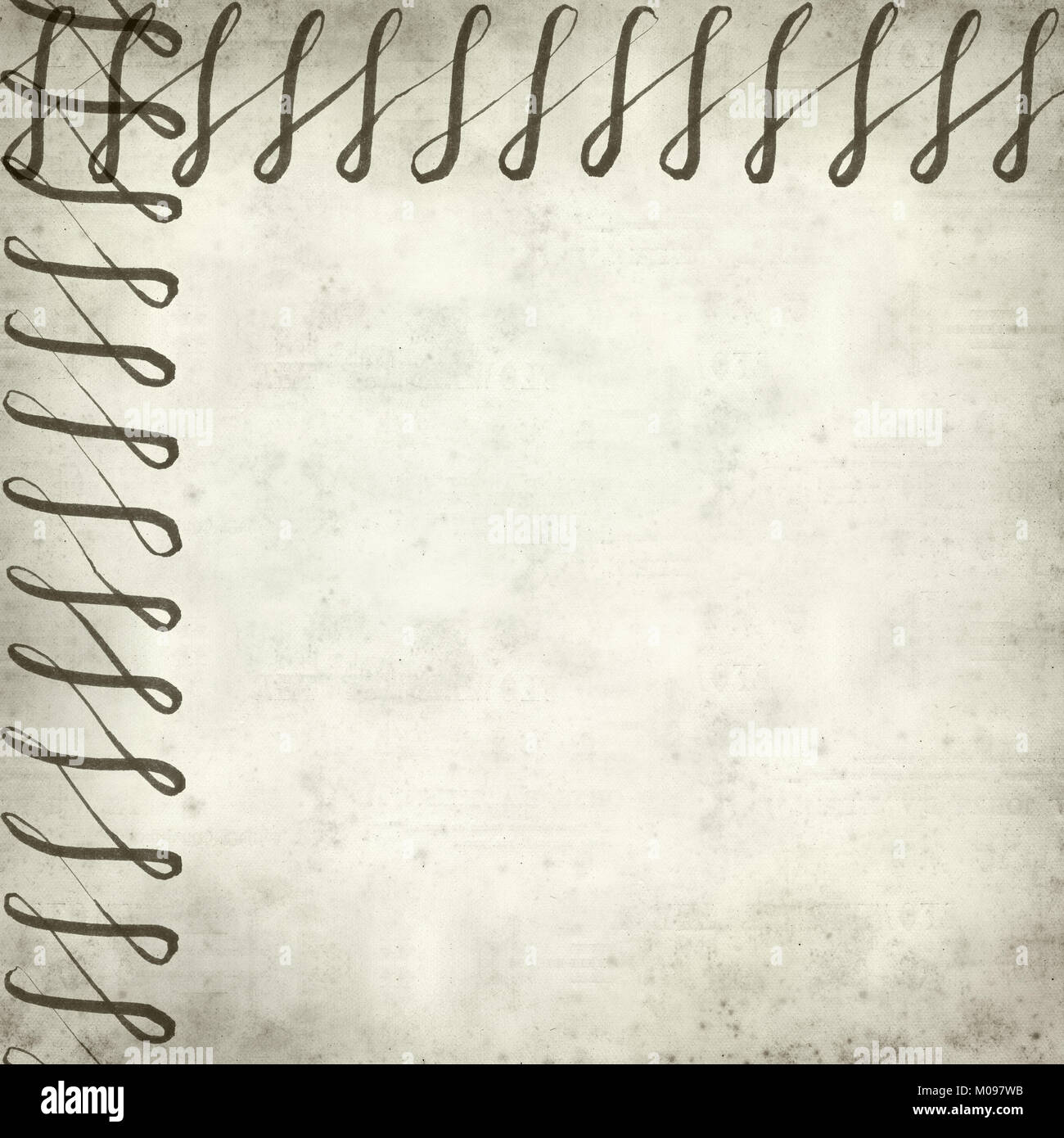 textured old paper background with calligraphy exercise border Stock ...