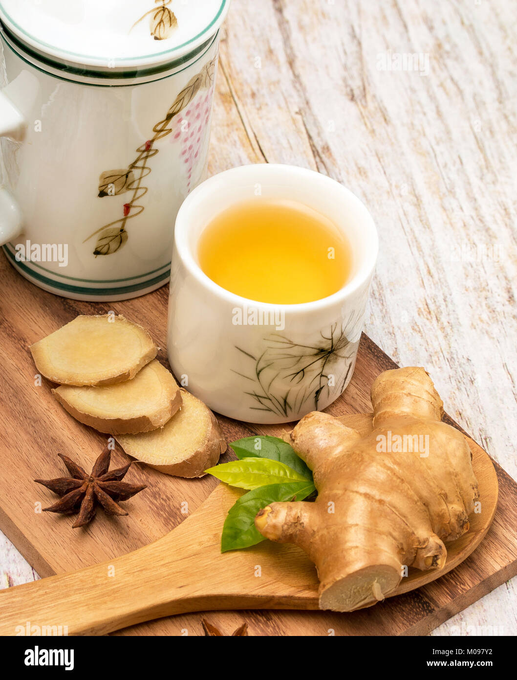 Healthy Ginger Tea Representing Well Natural And Refresh Stock Photo ...