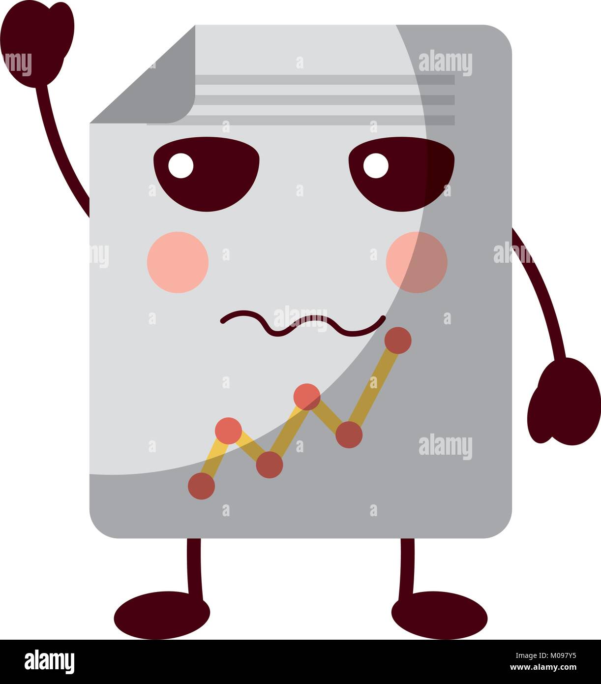 graph chart kawaii icon image Stock Vector Image & Art - Alamy