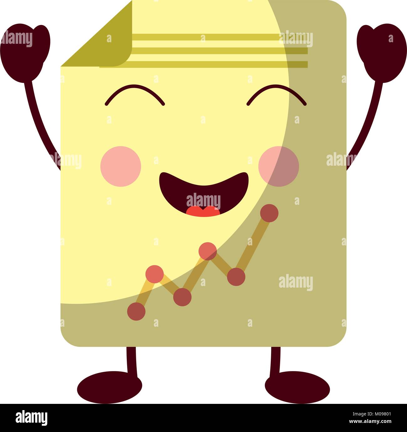 graph chart kawaii icon image Stock Vector Image & Art - Alamy