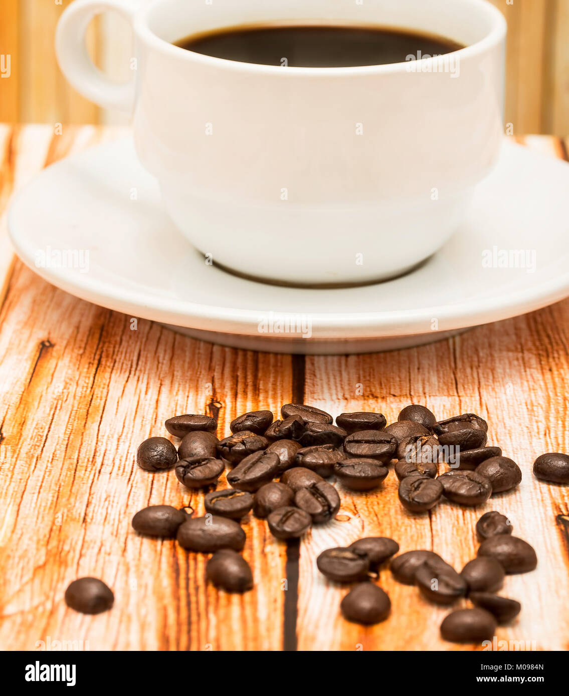 Coffee Beans Fresh Meaning Brew Brown And Coffees Stock Photo - Alamy