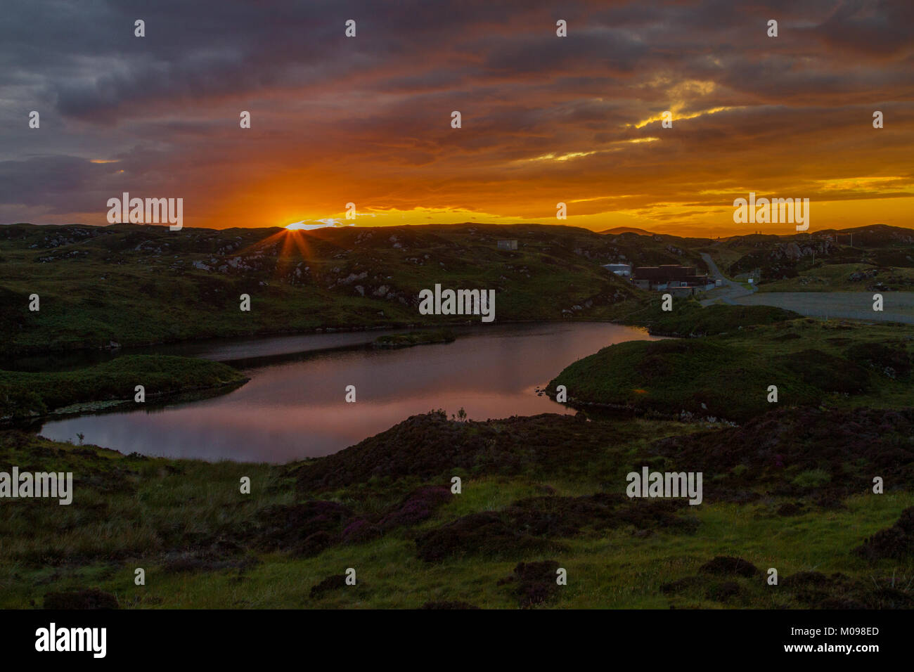 Arnish Point Sunset Stock Photo - Alamy