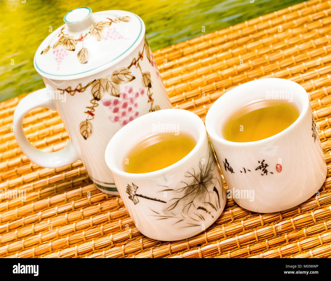 Refreshing Green Tea Meaning Break Refreshment And Beverage Stock Photo ...