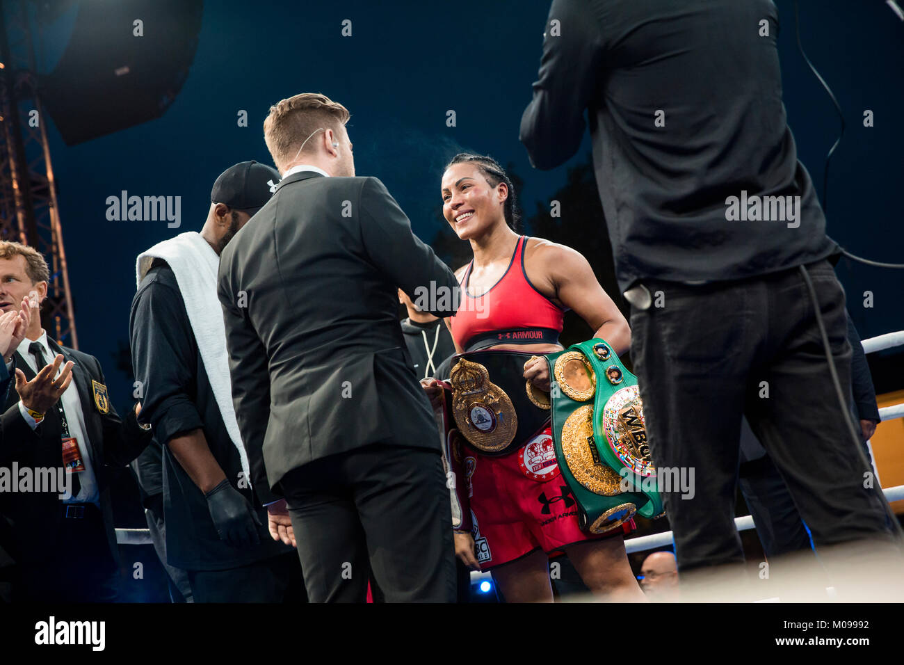 Norway, Bergen - June 9, 2017. The Norwegian professional boxers ...