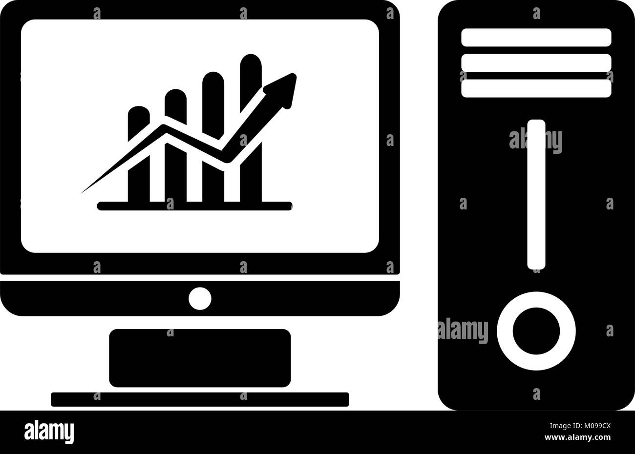 Desktop laptop graph illustration hi-res stock photography and images ...