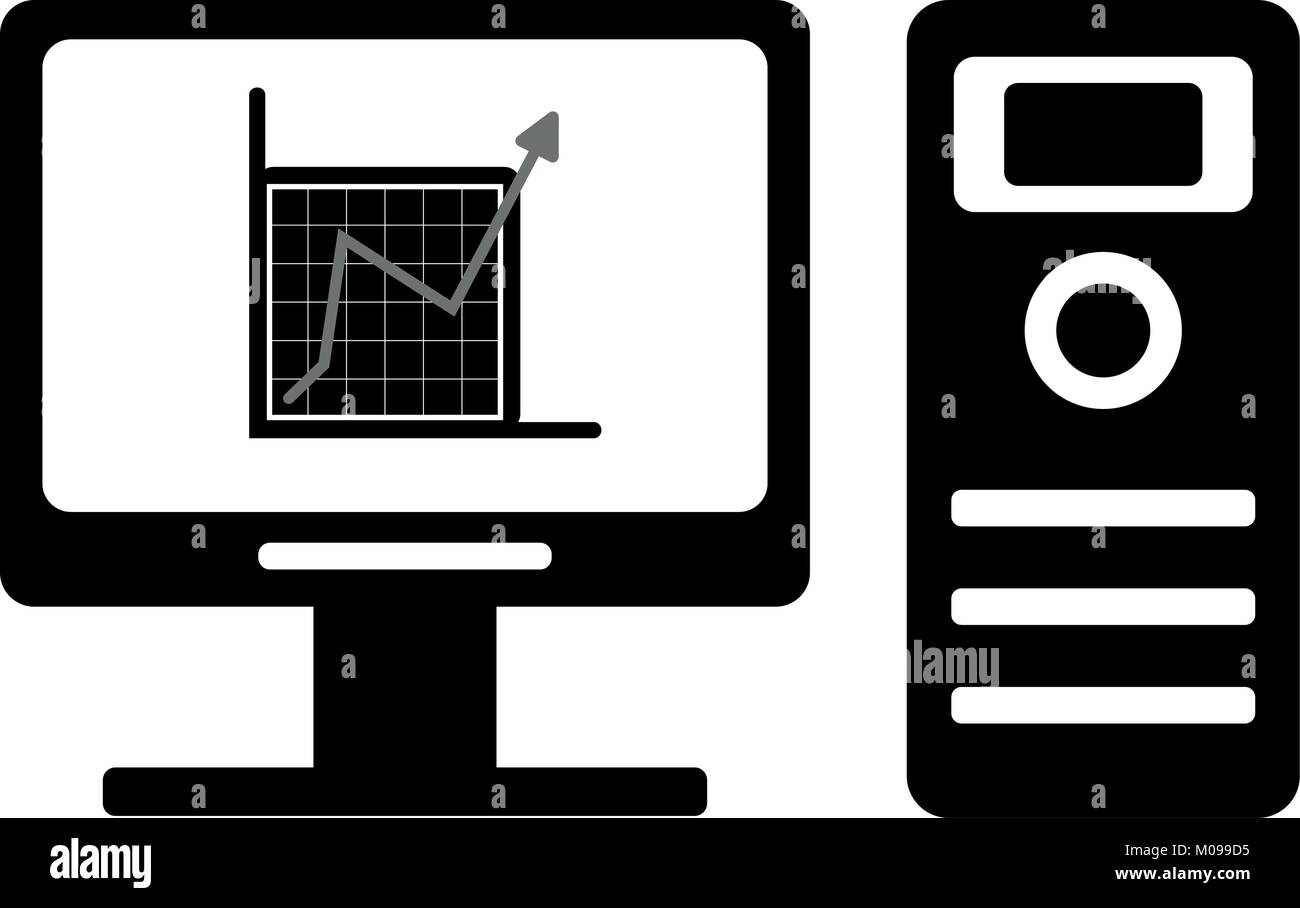 Desktop laptop graph illustration hi-res stock photography and images ...