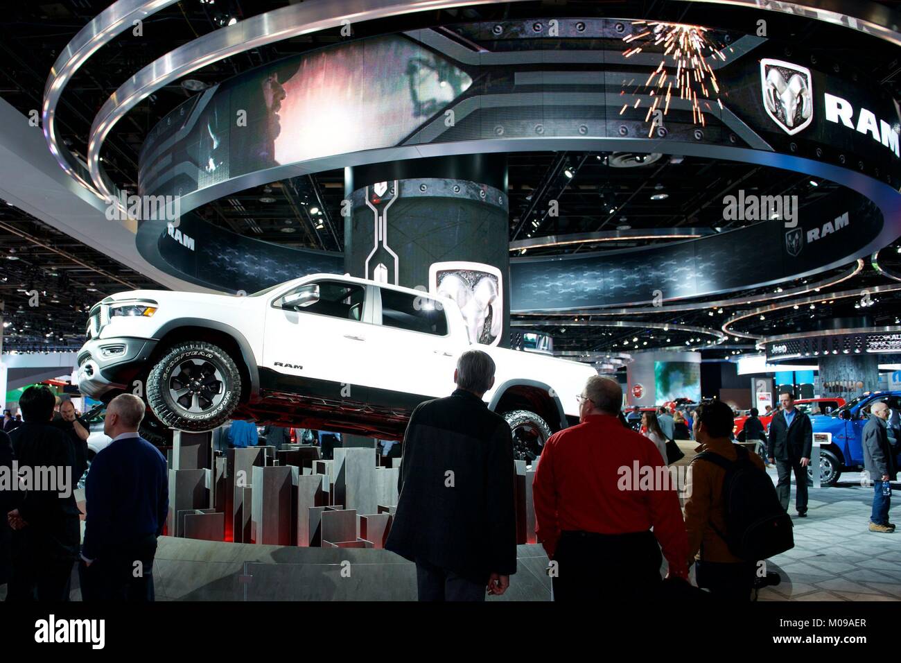 Detroit, Michigan, USA. 18th Jan, 2018. Dodge RAM exhibit at the 2018 ...