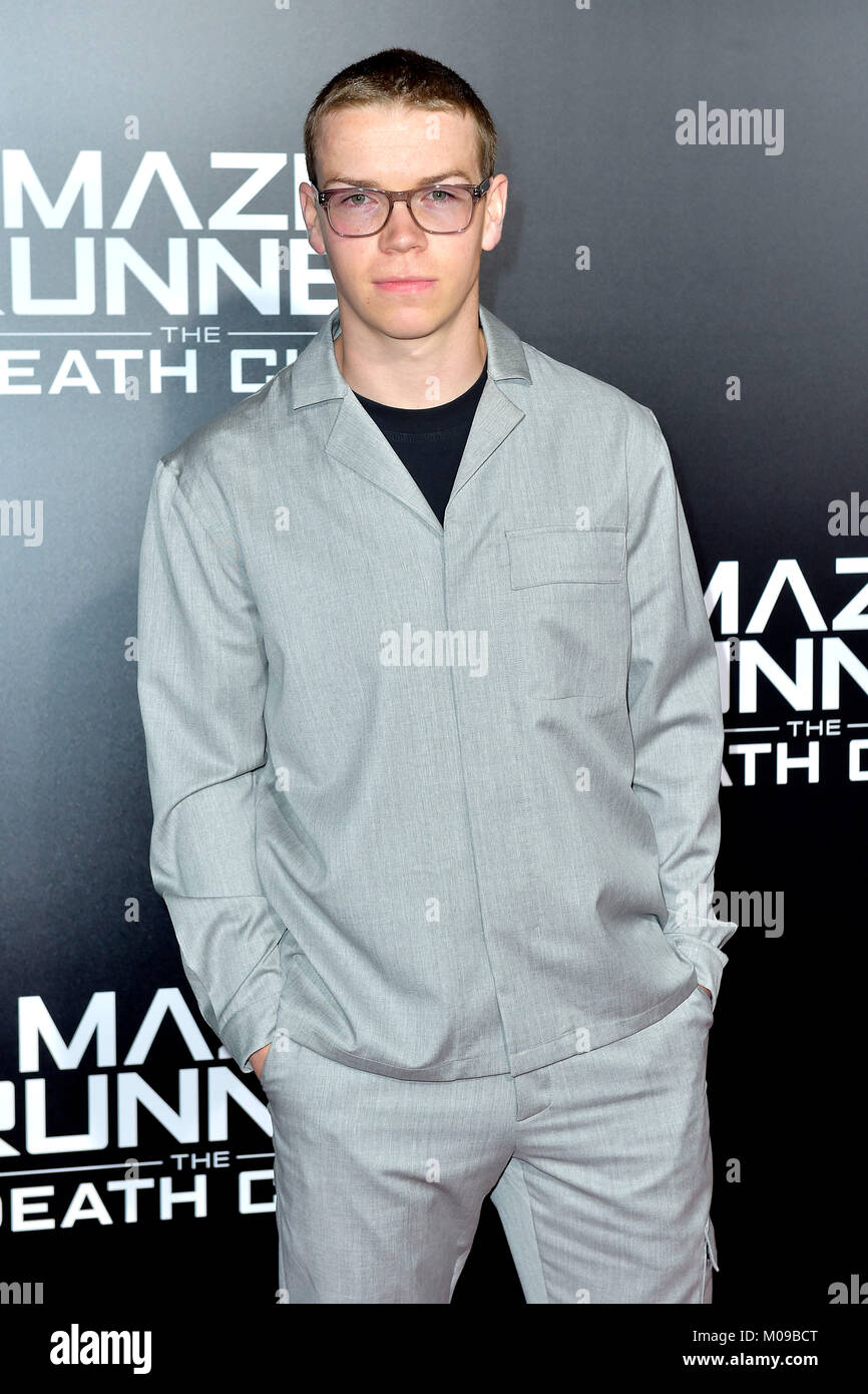 Los Angeles, California, USA. 18th January, 2018. Will Poulter attends ...