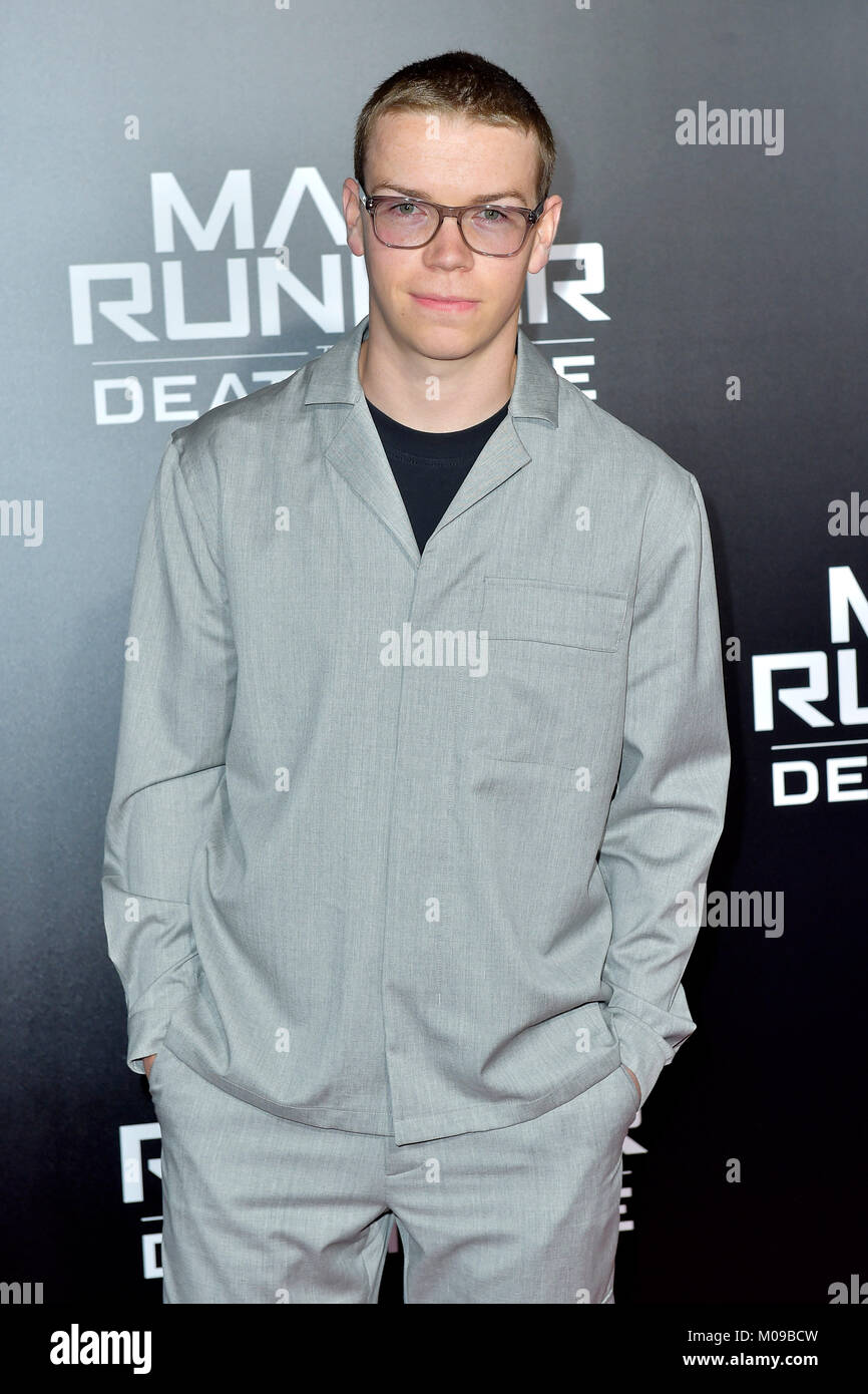 Los Angeles, California, USA. 18th January, 2018. Will Poulter attends ...