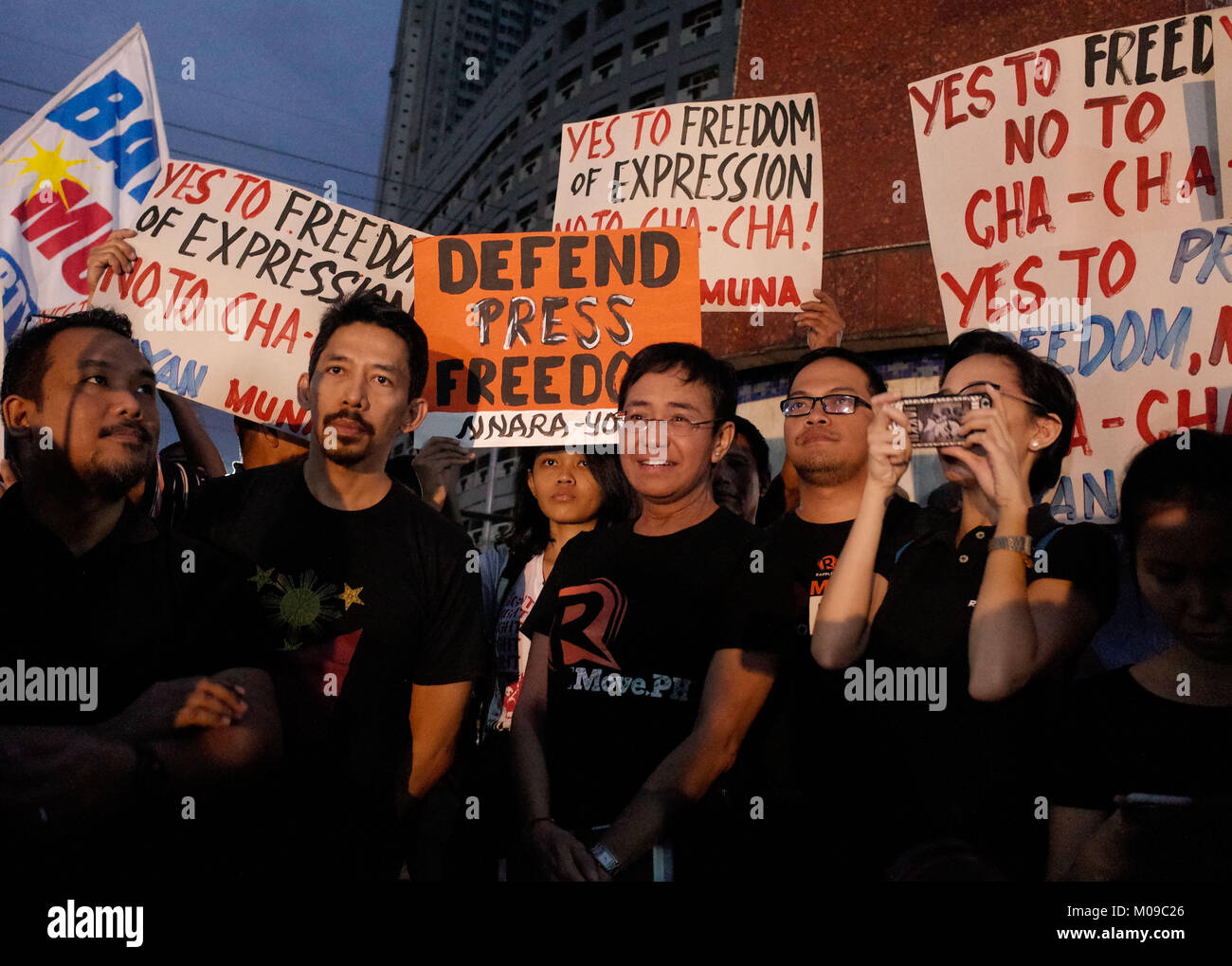 Manila, Philippines. 19th Jan, 2018. Rappler CEO Maria Ressa ...