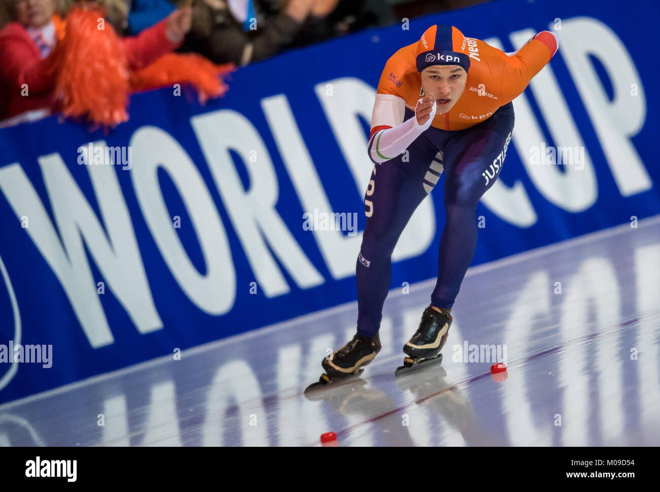 Erfurt, Germany. 19th Jan, 2018. Marcel Bosker (3rd place) from the ...
