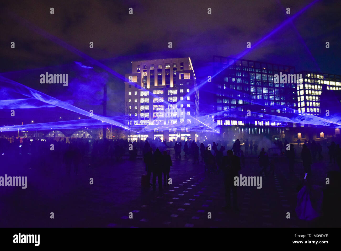 Lights granary square kings cross hi-res stock photography and images ...
