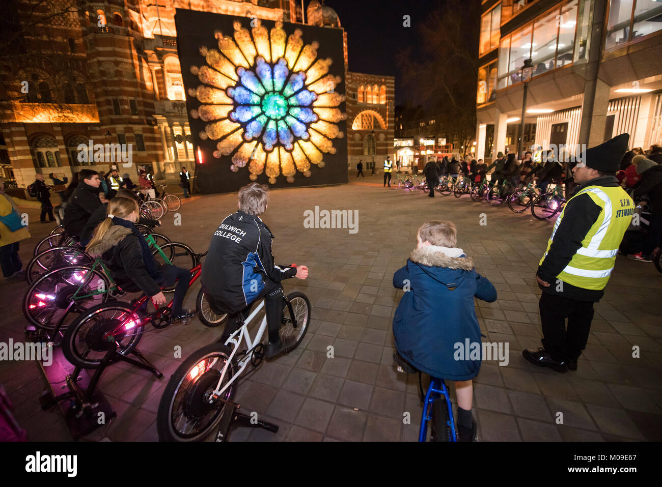 London, UK. 19th January, 2018. THE ROSE (made of plastic bottles) by ...