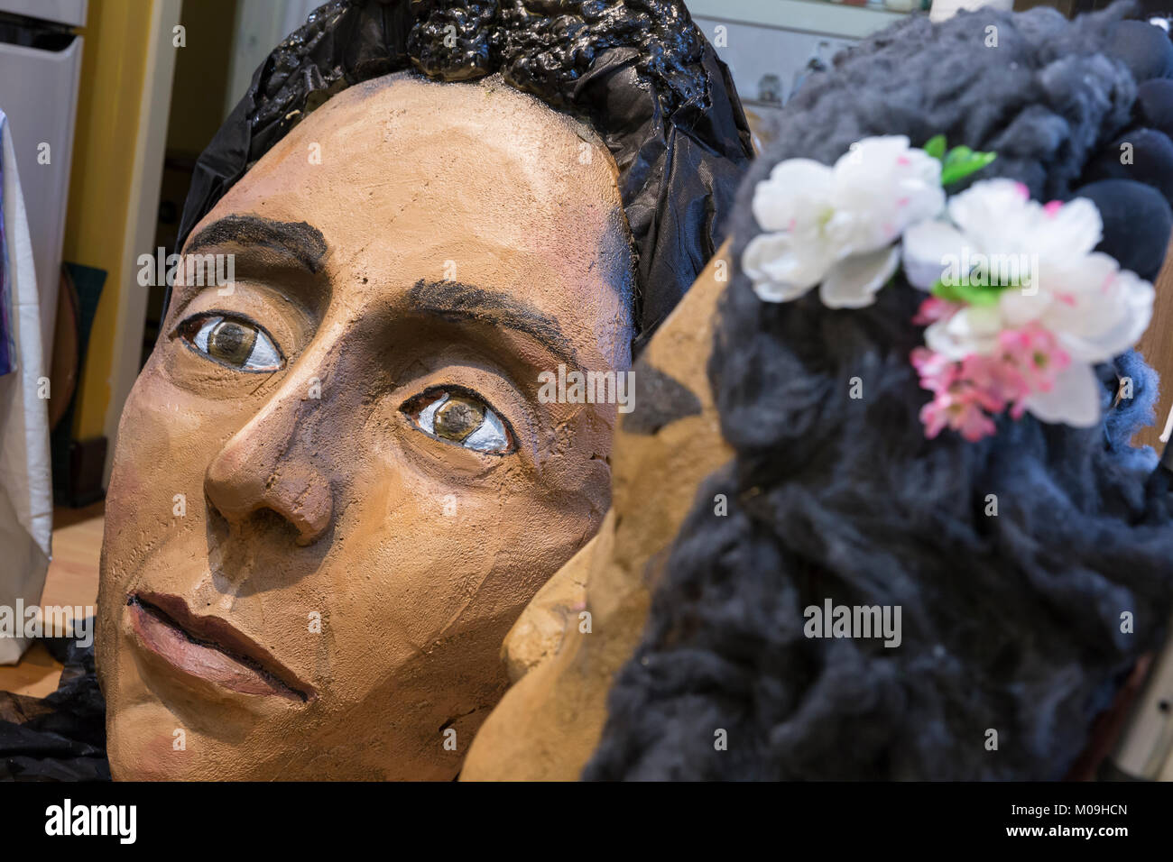 Seattle, Washington, USA. 19th Jan, 2018. Large puppet faces in Norma ...