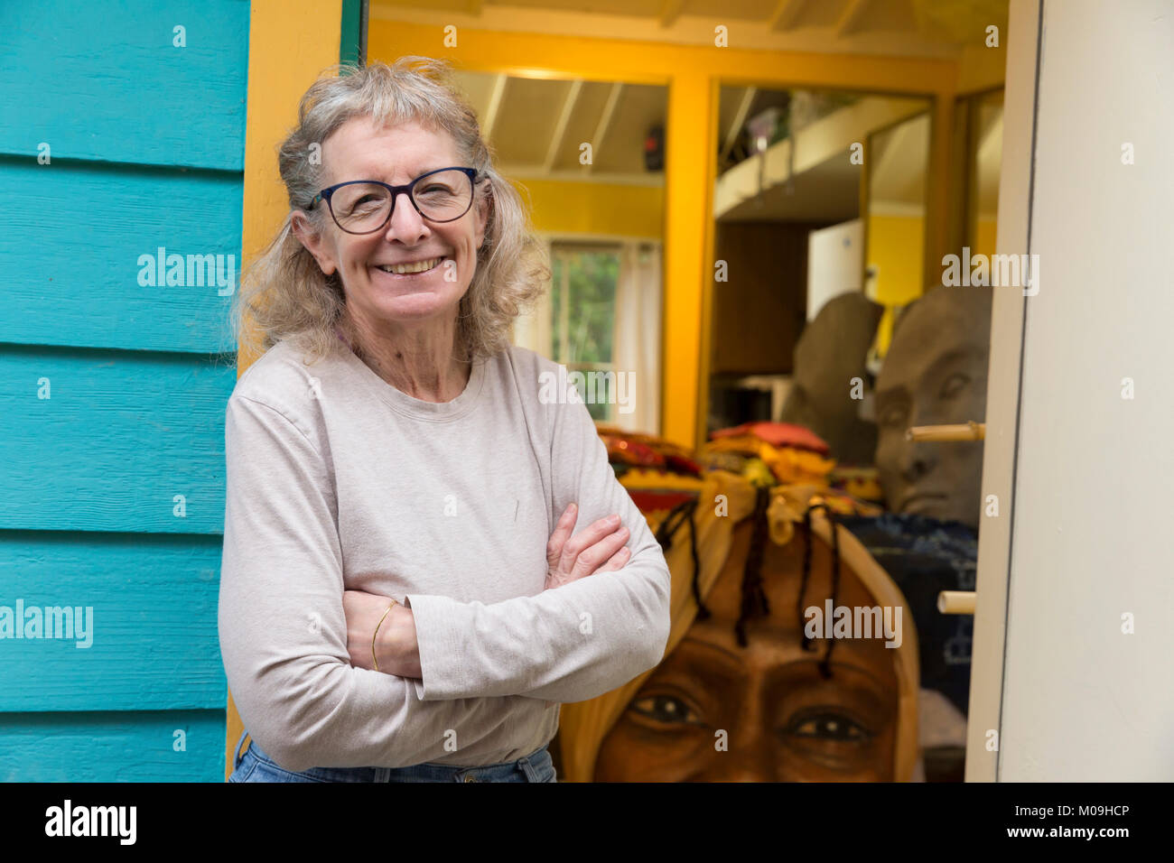 Seattle, Washington, USA. 19th Jan, 2018. Norma Baum at work in her ...