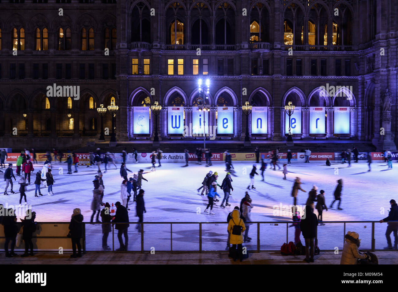 Vienna city hall skate hi-res stock photography and images - Alamy