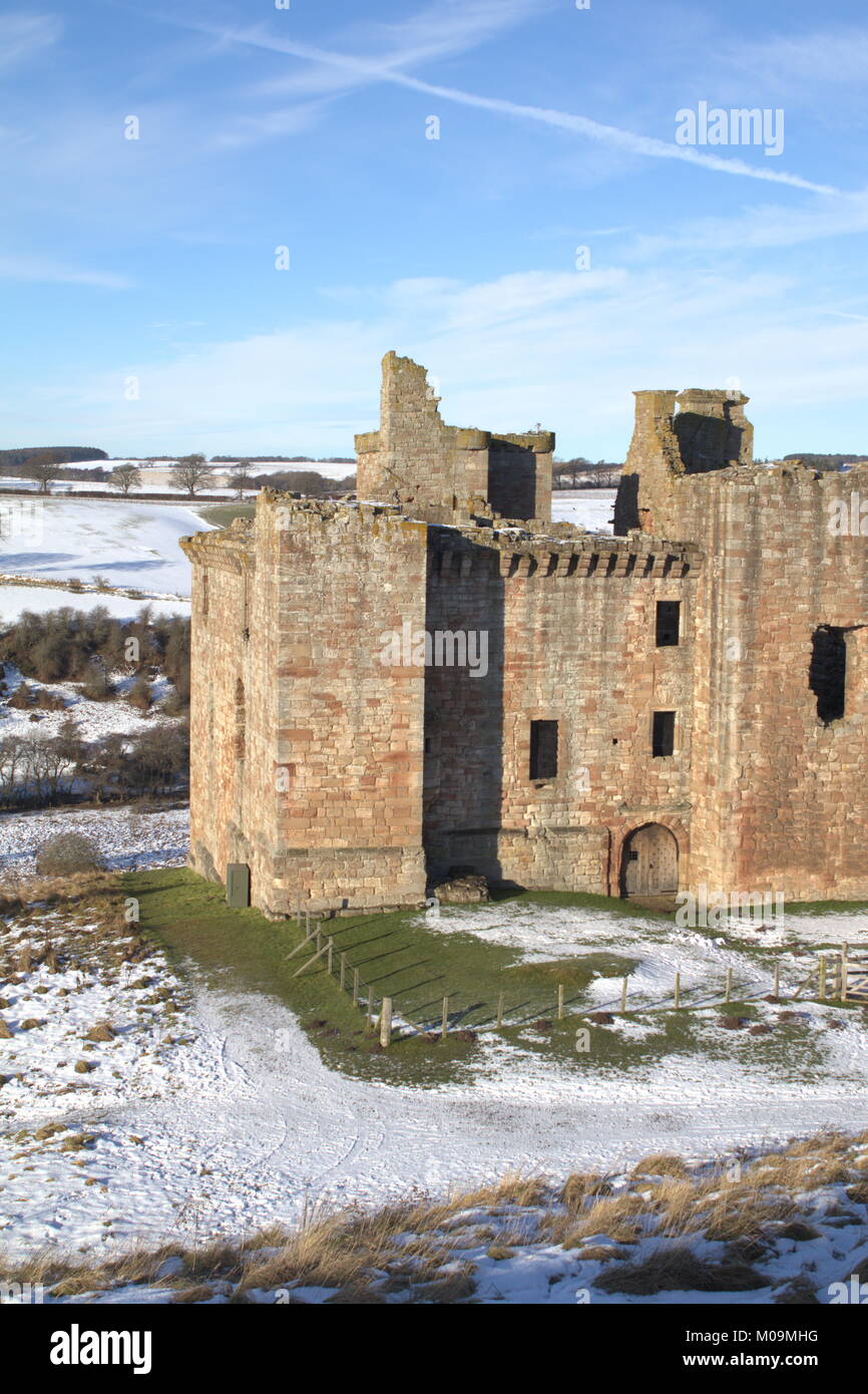 Crichton Castle, Midlothian. 20th Jan, 2017. UK Weather. Crichton ...