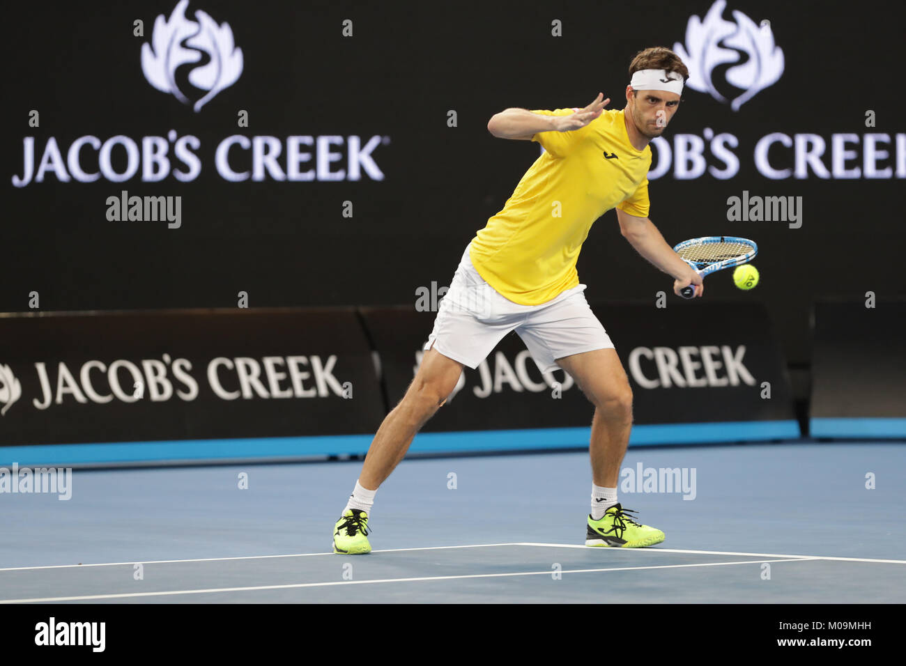 Melbourne, Australia. 20th Jan, 2018. Spanish tennis player Albert ...