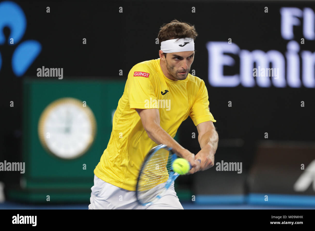 Melbourne, Australia. 20th Jan, 2018. Spanish tennis player Albert ...