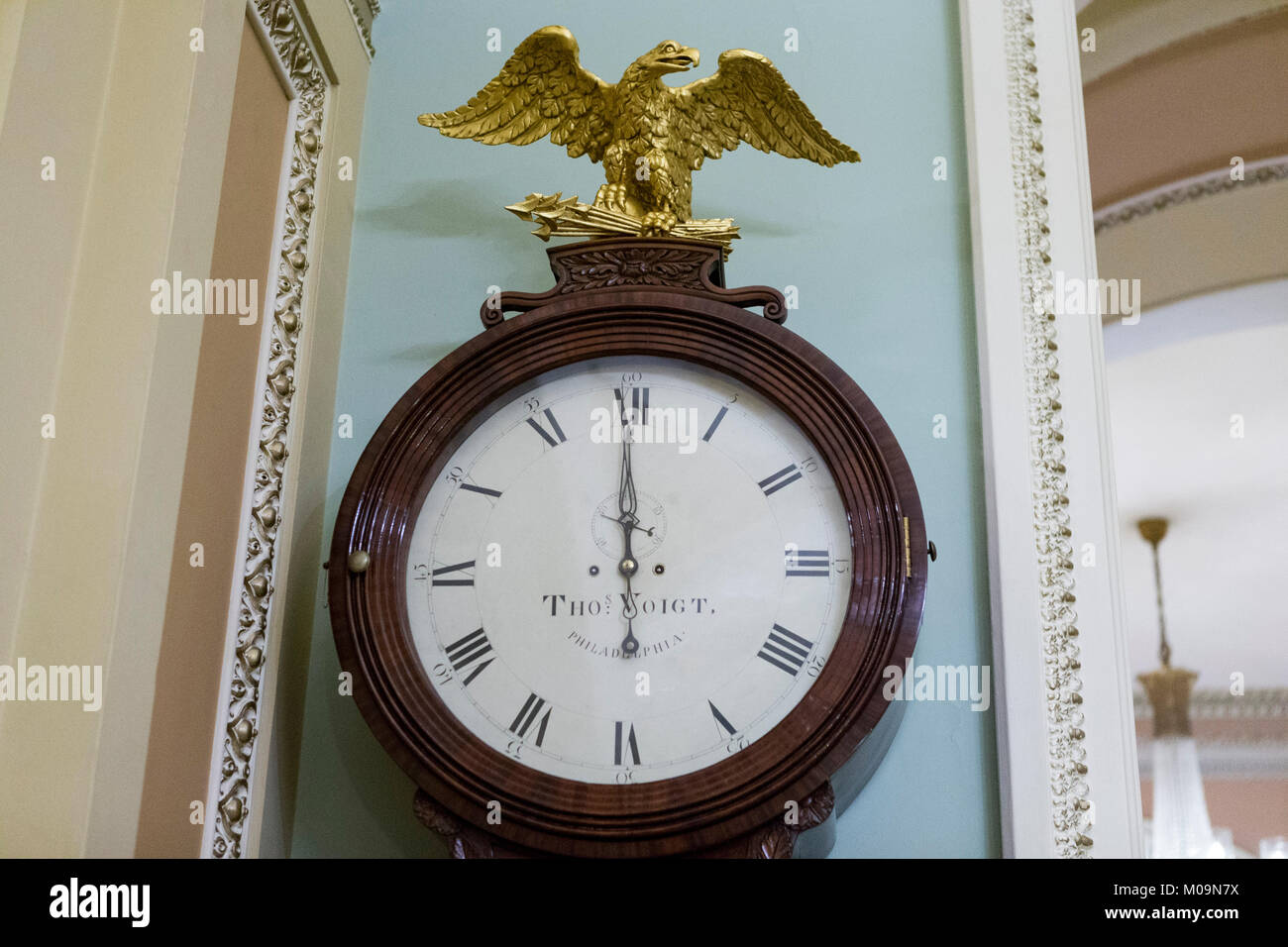 The Ohio Clock which keeps time outside the United States Senate ...