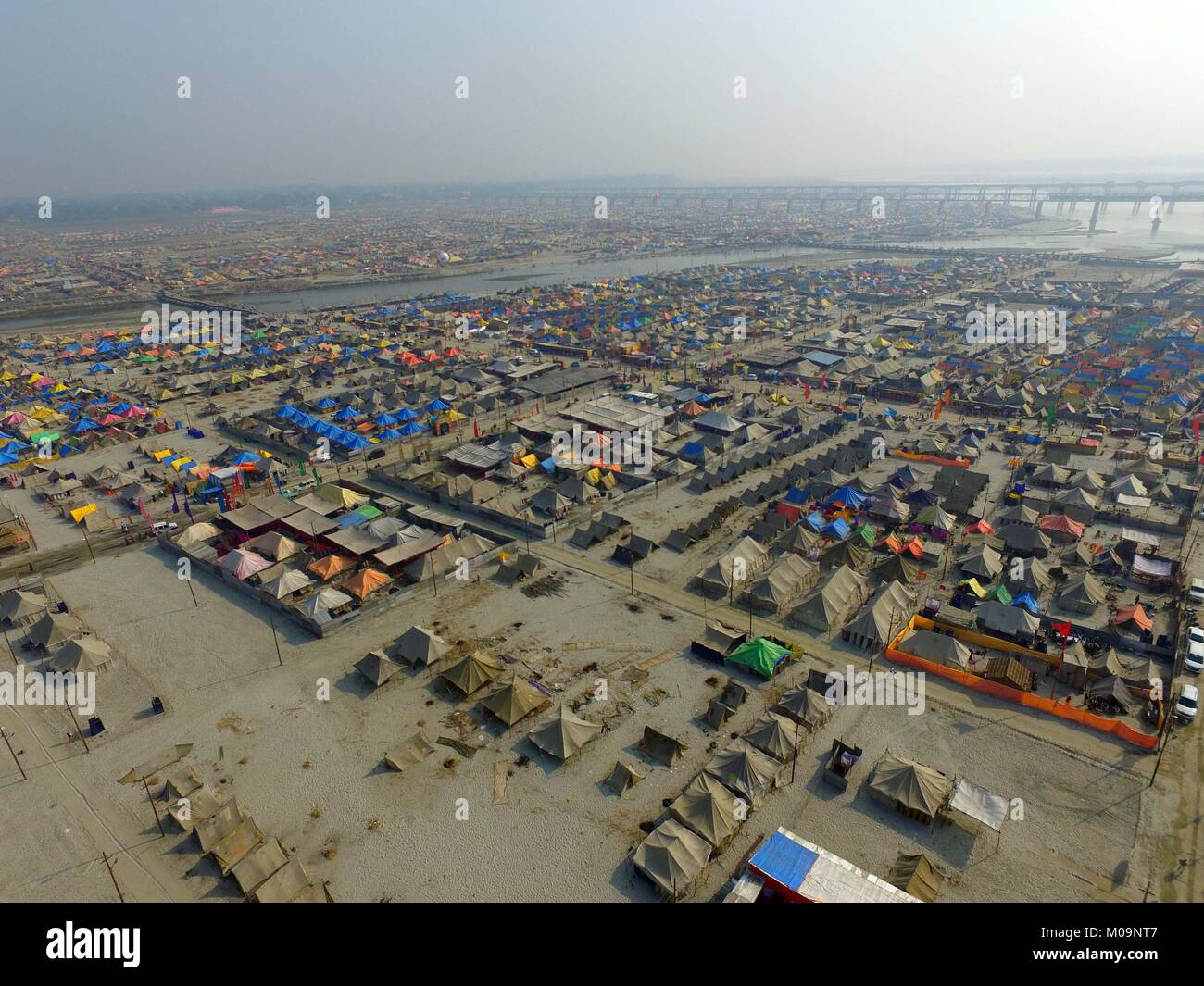 Allahabad sangam aerial hi-res stock photography and images - Alamy