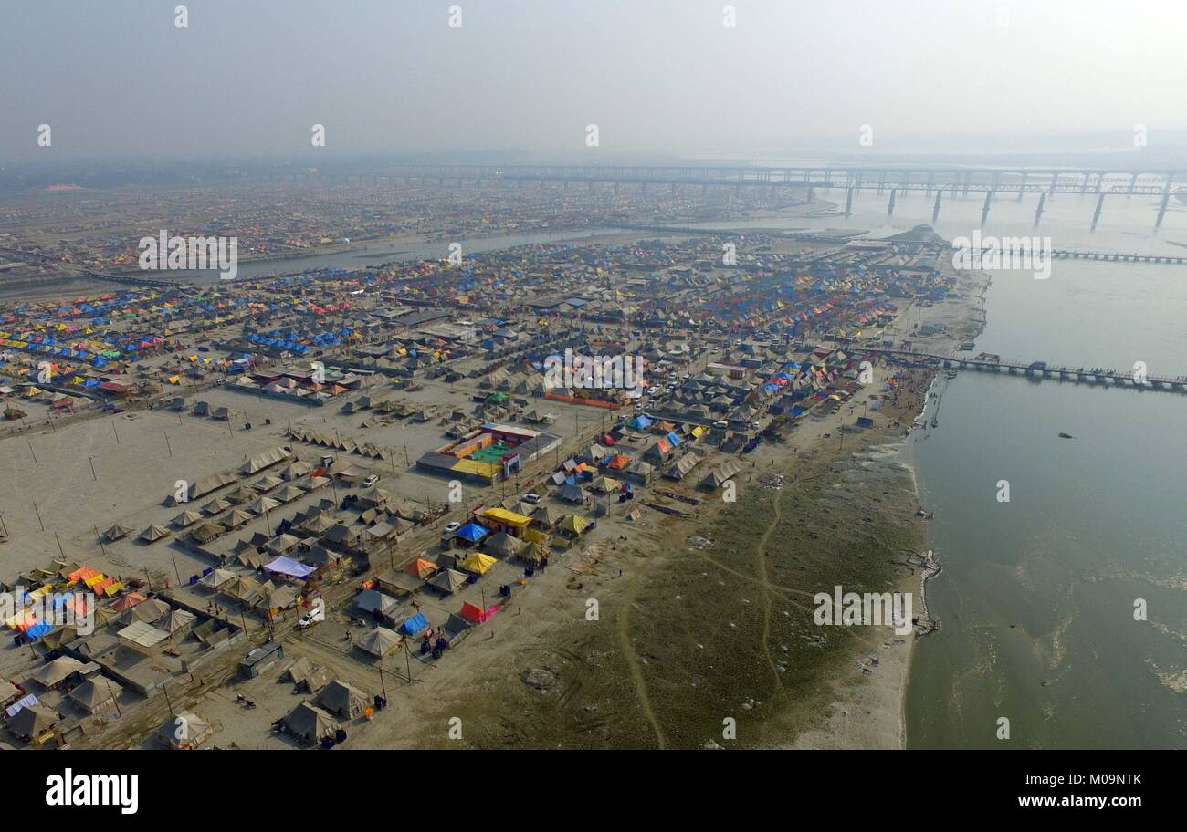 Allahabad sangam aerial hi-res stock photography and images - Alamy