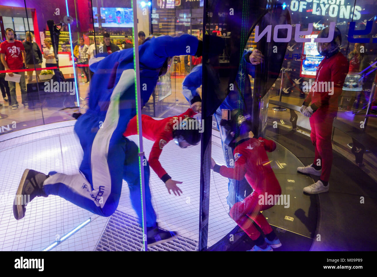 Bron, France. 20th Jan, 2018. A picture shows people seen at I-Fly, in ...