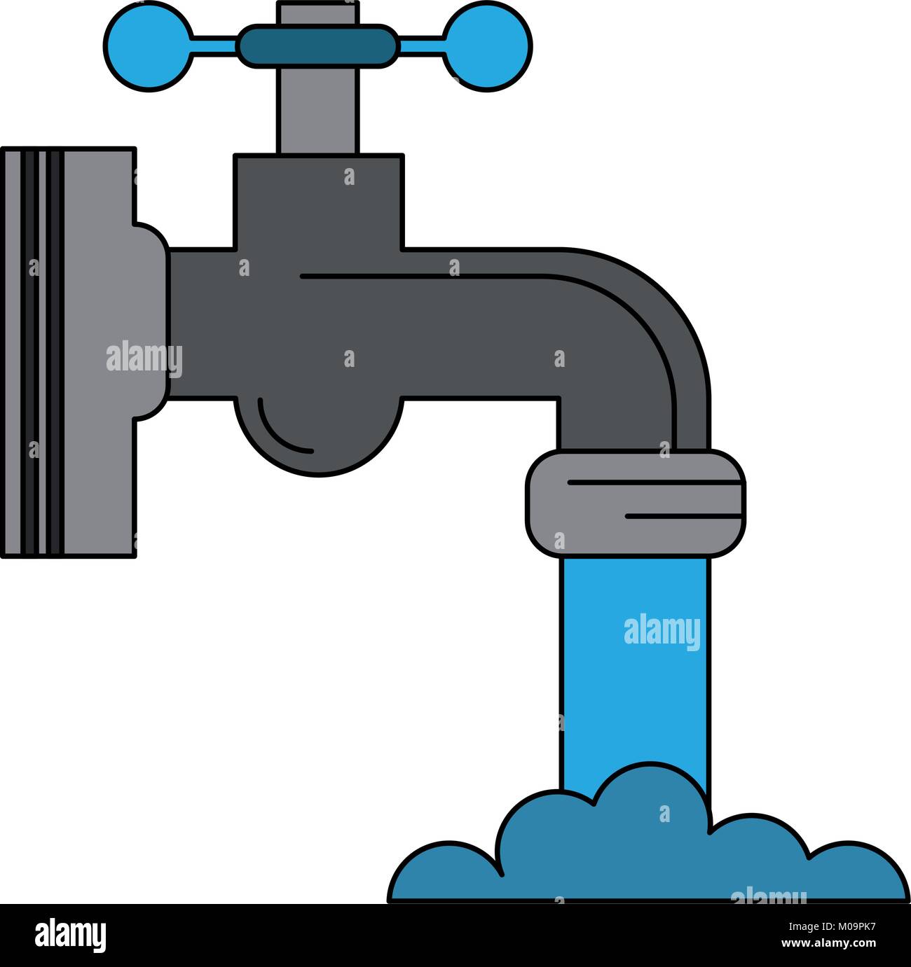 Faucet open isolated Stock Vector Image & Art - Alamy