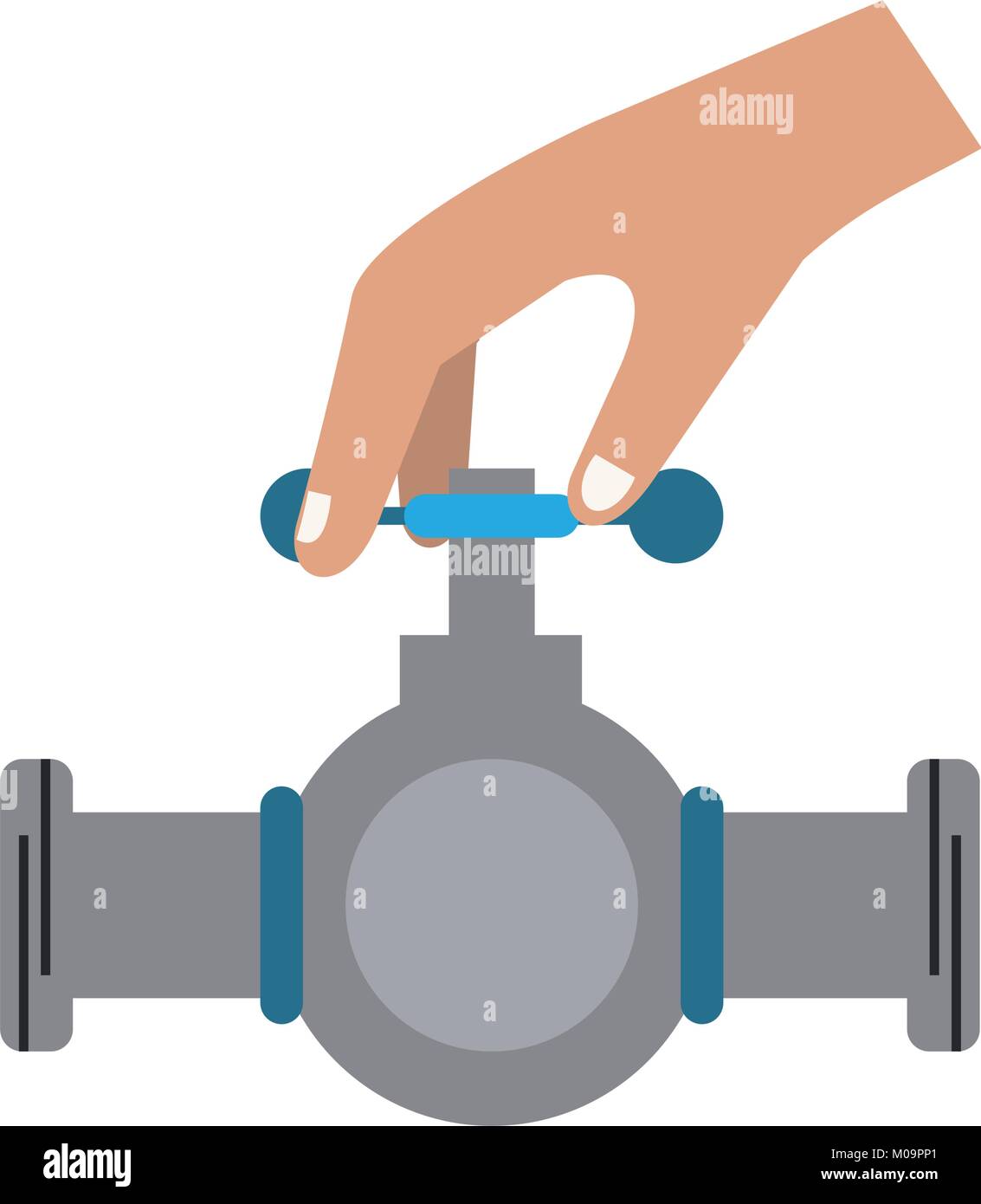 Hands on pipeline Stock Vector Image & Art - Alamy